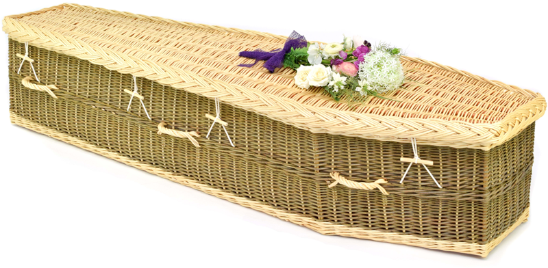 English Willow Traditional Coffin Green & Light - The green coffin ...