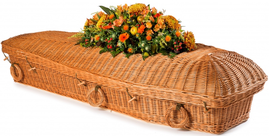 Natural Willow Pod Coffin - The green coffin company.com